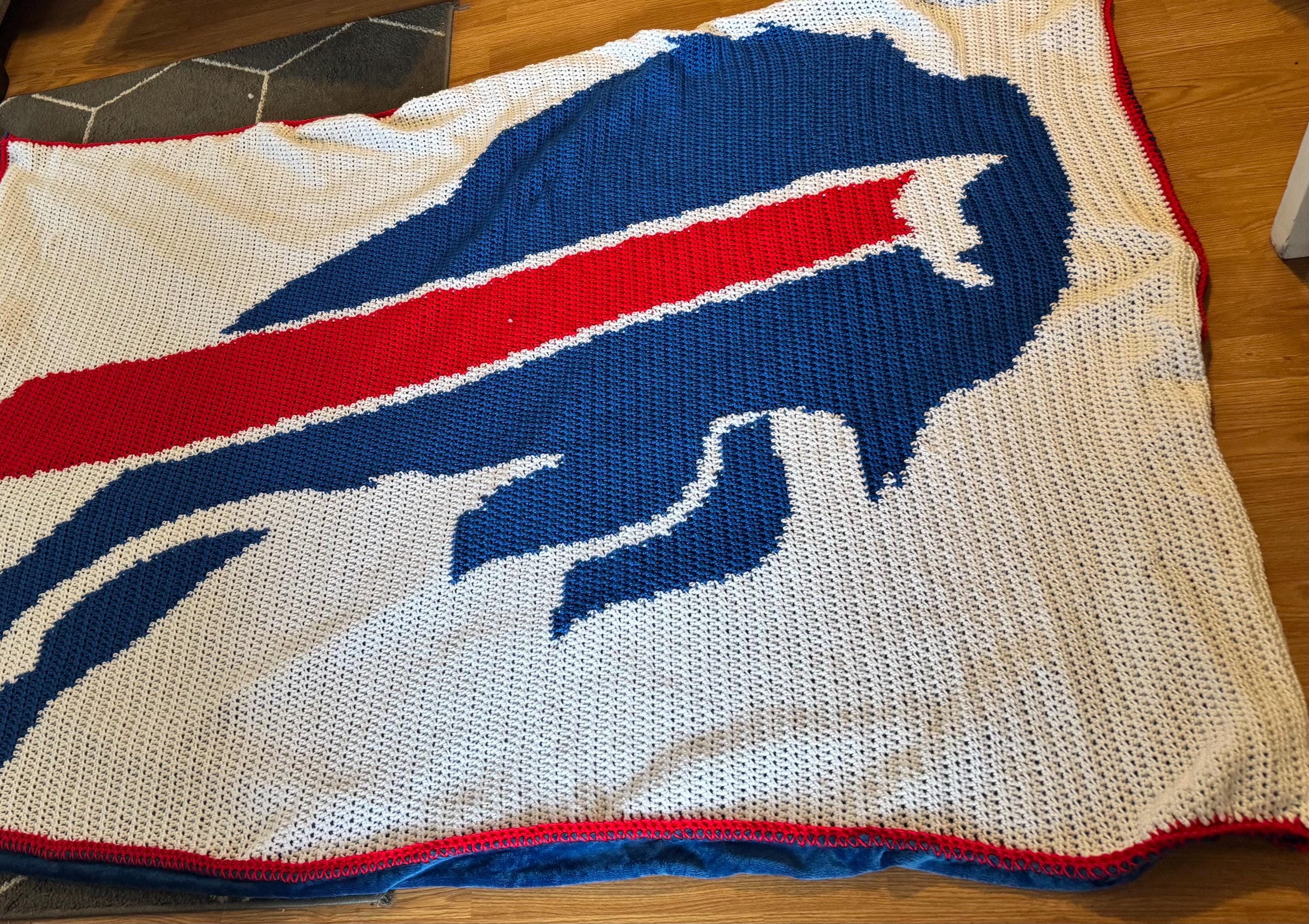 Football Team Blanket Crochet Pattern - Buffalo Inspired - Etsy