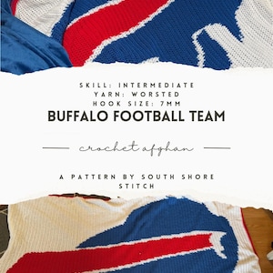 Football Team Blanket Crochet Pattern - Buffalo Inspired - Etsy