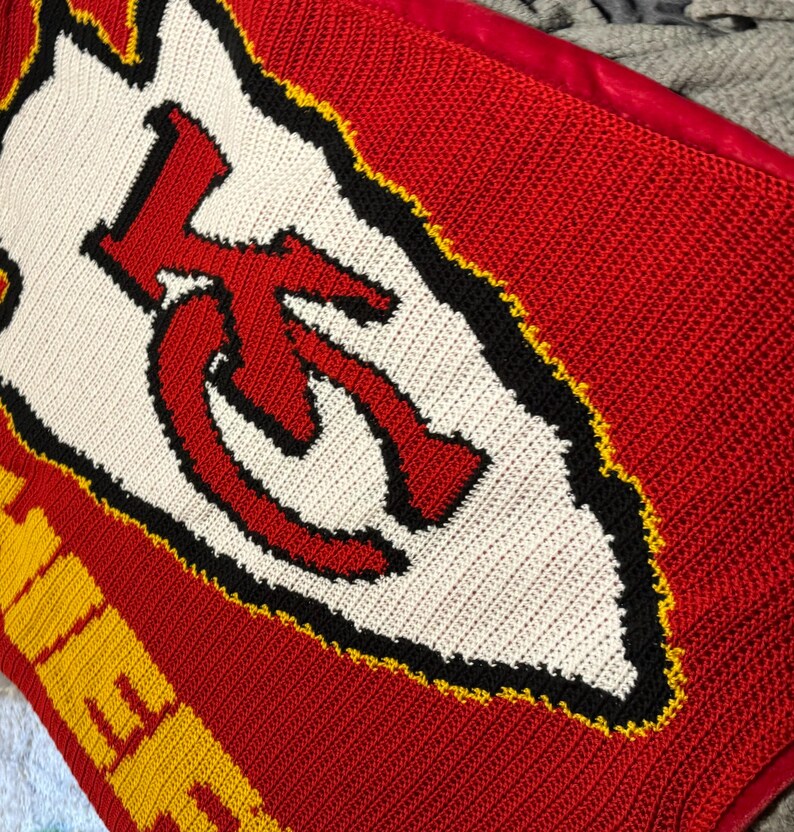 Football Team Blanket Crochet Pattern - Kansas City Inspired - Etsy