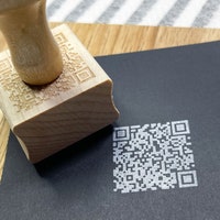 Custom QR Code Rubber Stamp - Personalized Website Stamp - Etsy