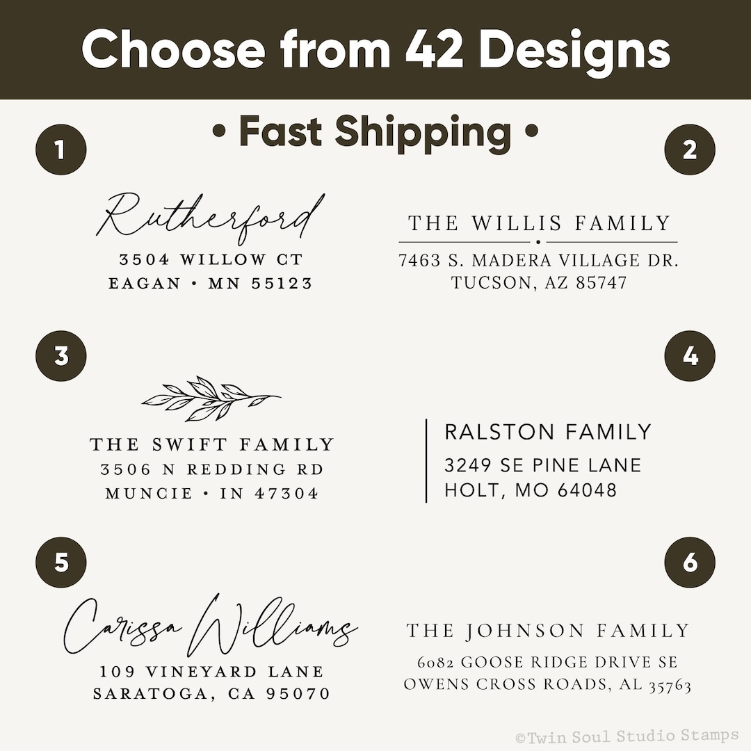 Address Stamp | Custom Rubber Address Stamp Self-inking | Personalized ...