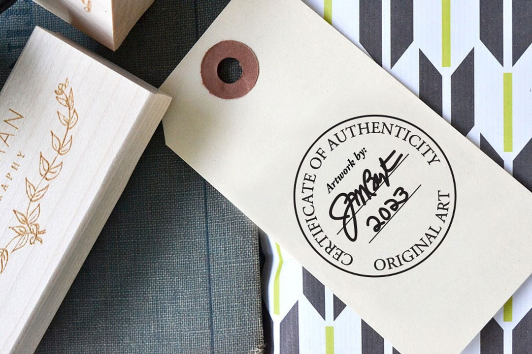 Certificate of Authenticity Rubber Stamp Original Artwork - Etsy