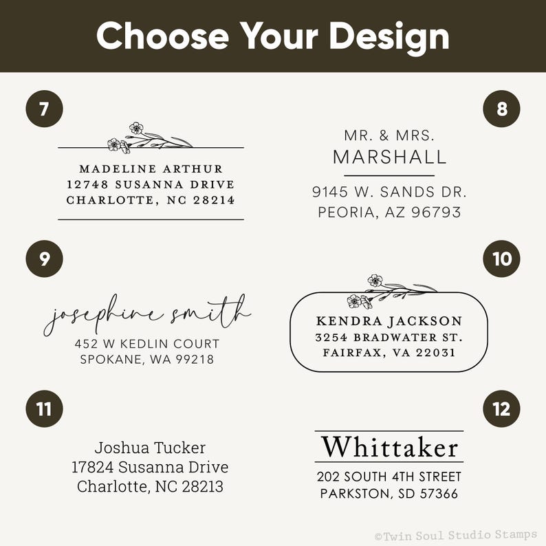 Address Stamp | Custom Rubber Address Stamp Self-inking | Personalized ...