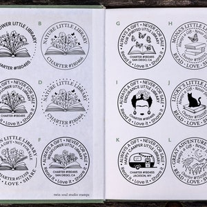 Custom Little Free Library Stamp, Library Ex Libris Book Stamp ...