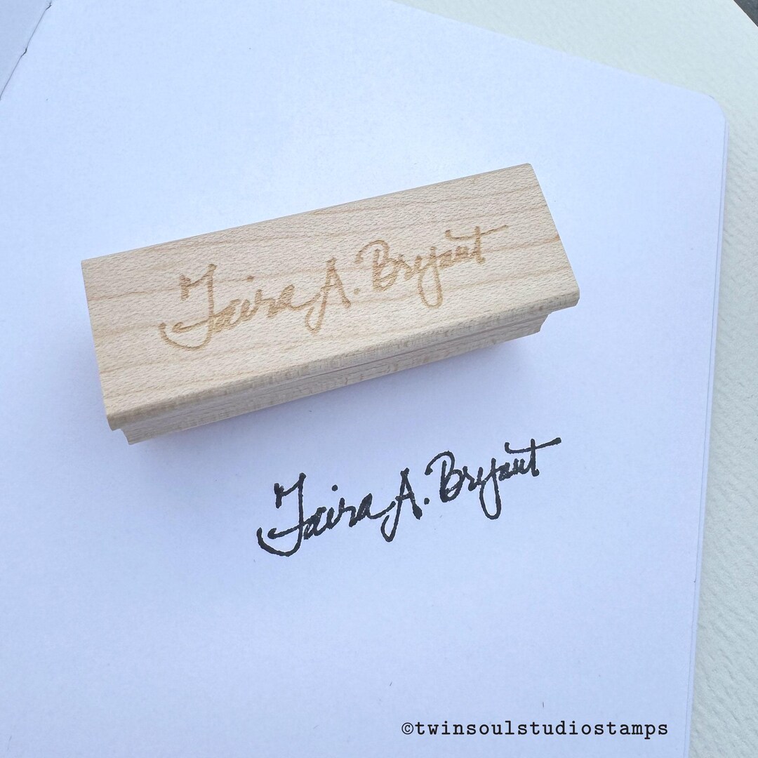 Personalized Signature Rubber Stamp: Custom Name or Text Stamp - Etsy