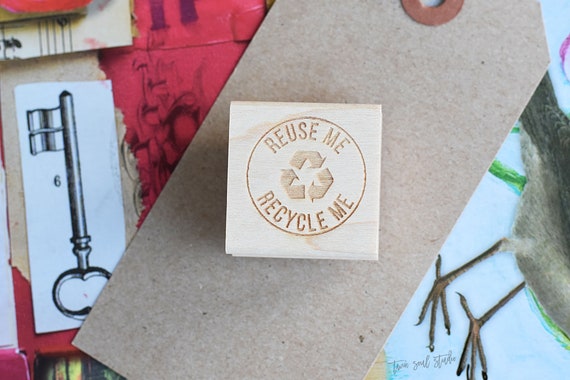 Recycle Rubber Stamp Reuse Repurpose Recycle Stamp - Etsy