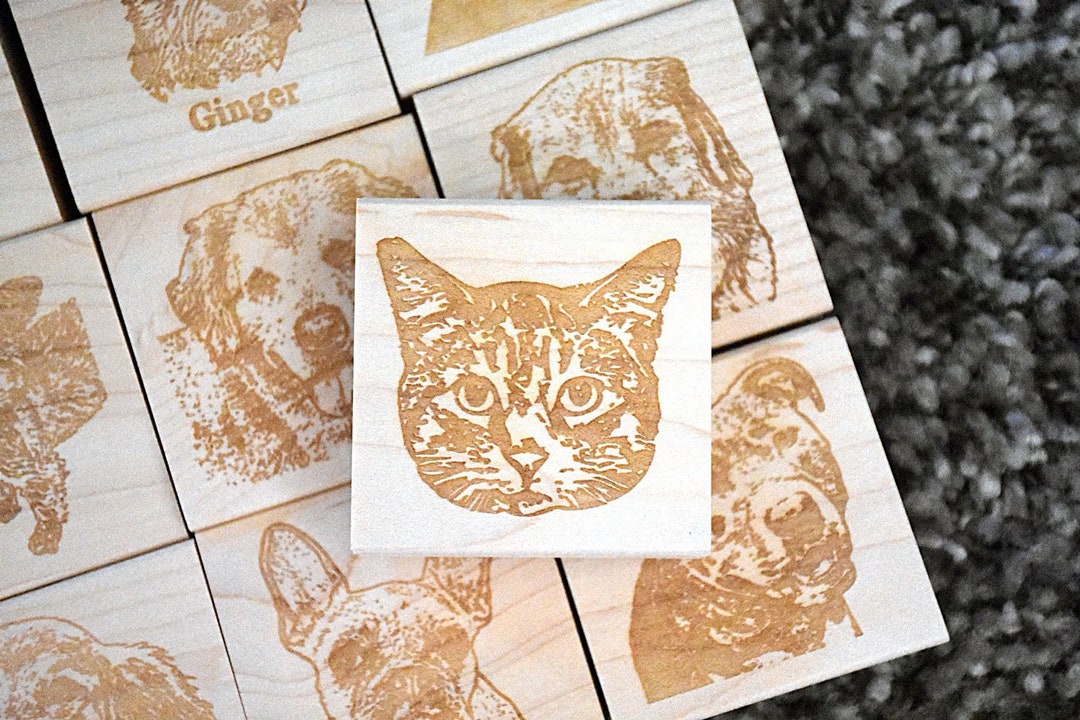 Personalized Pet Stamp, Dog Stamp, Pet Portrait Stamp, Napkin Wedding ...