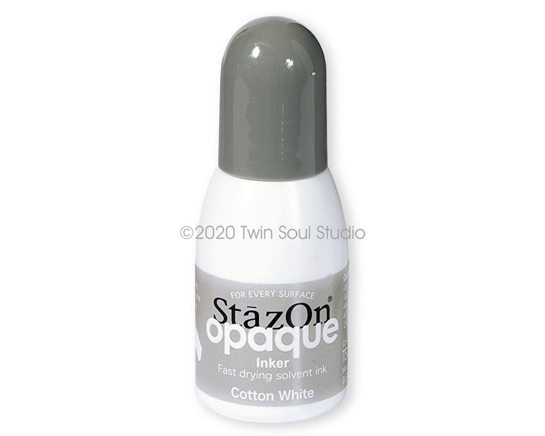 Stazon White Ink Refill Reinker .5 Oz Bottle - HALF OUNCE - Archival ...