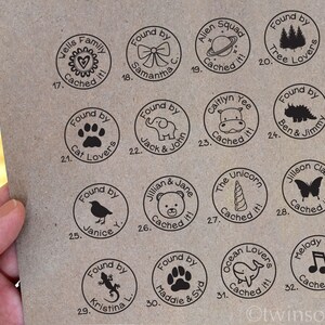 Geocaching Stamp, Personalized Geocache Stamp, Hand Stamp, .70 Trodat ...