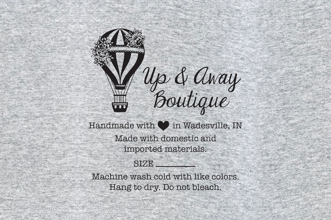 Custom Fabric Stamp: Garment Label, Clothing Care Instructions (NOT ...