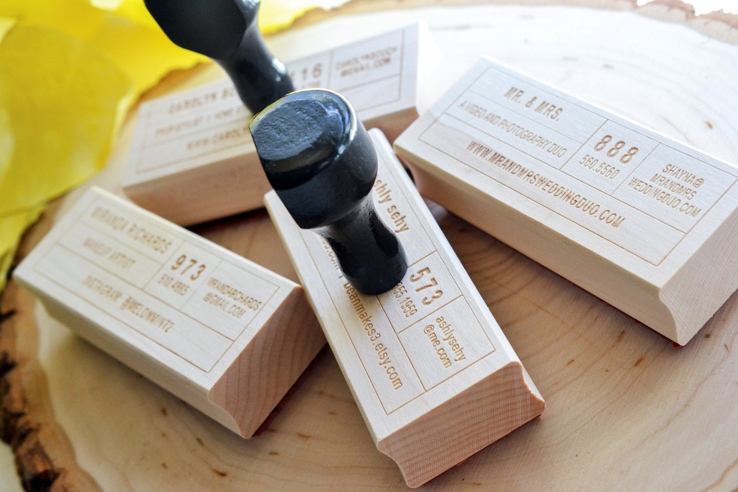 Custom Stamp Business Card Stamp Rectangle Stamp Small Shop - Etsy