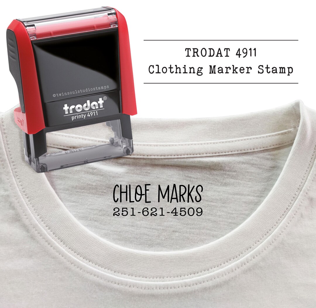 Trodat Printy 4911 Clothing Marker Stamp Clothing Name Stamp ...
