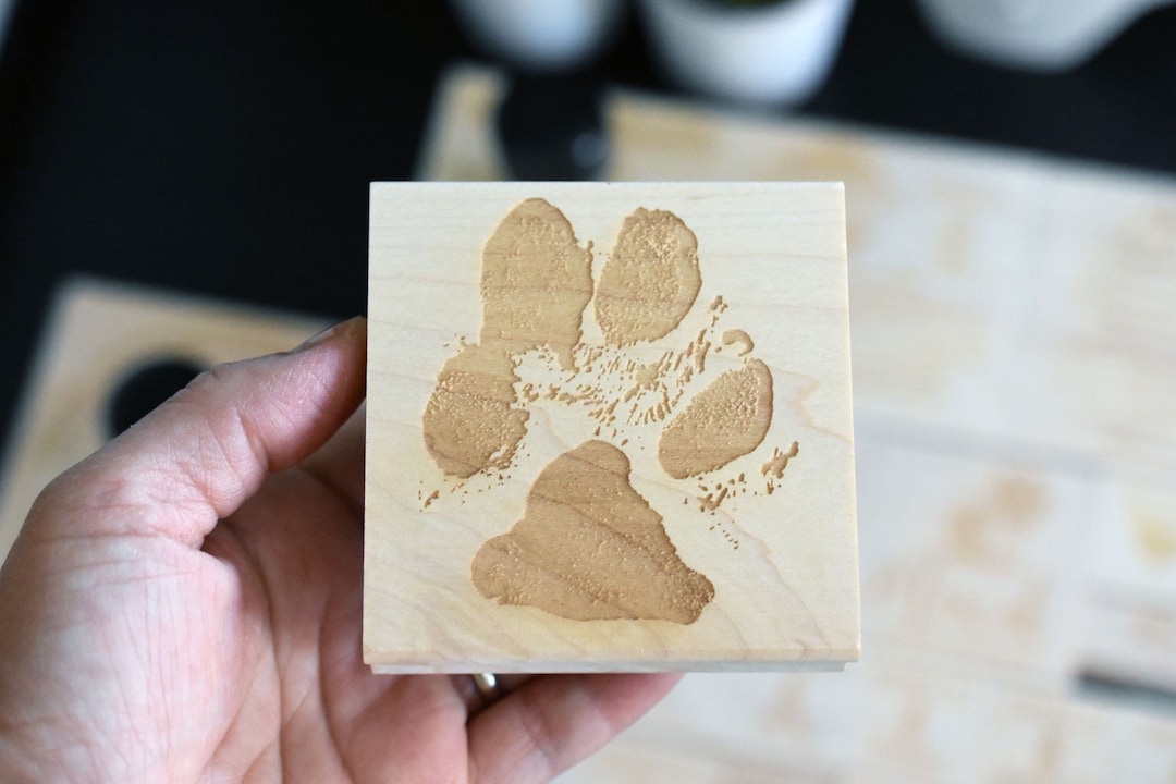 Personalized Paw Print Stamp: Custom Pet Name, Dog or Cat - Etsy
