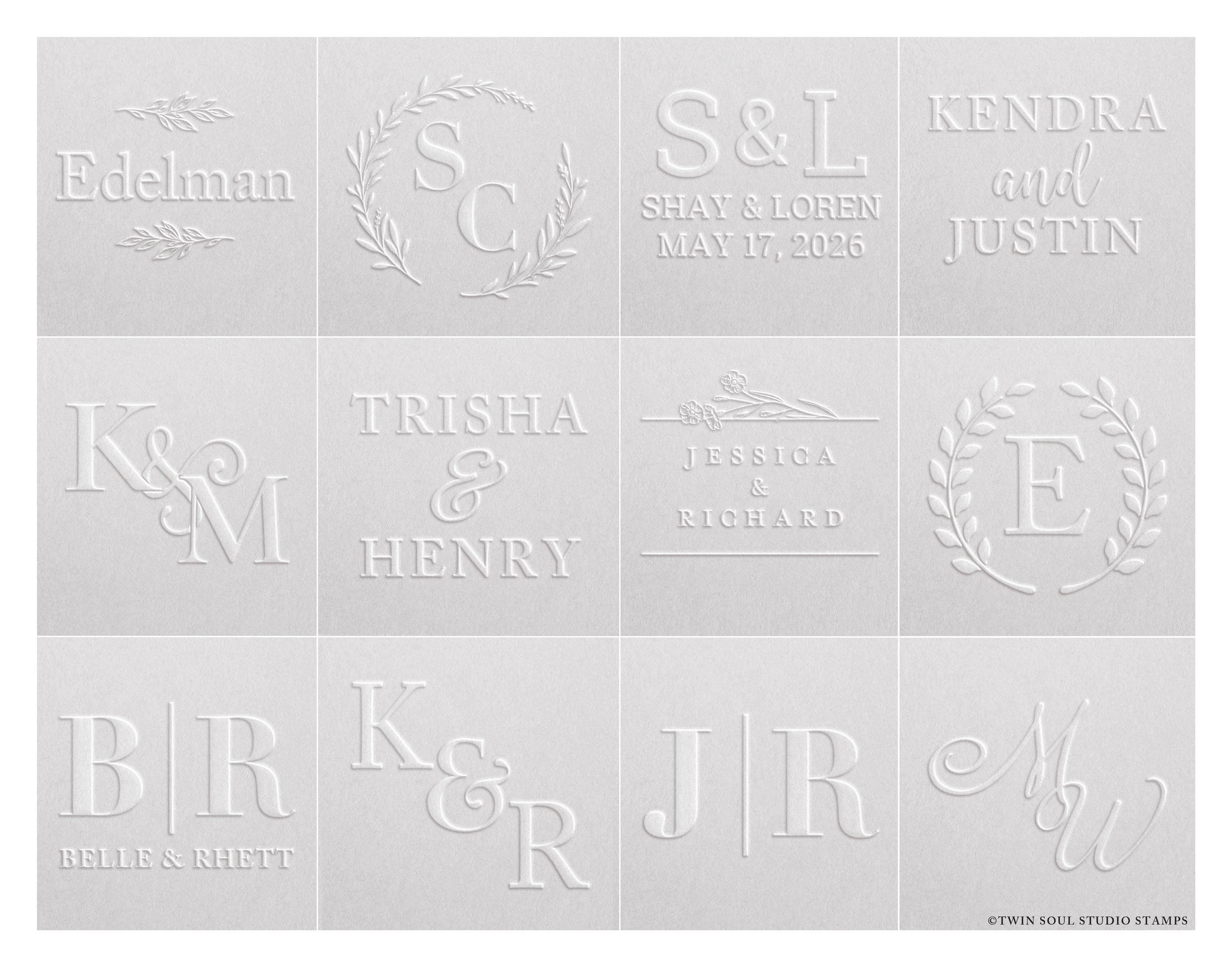 Wedding Envelope Embosser Custom Name Embosser Personalized Initial ...