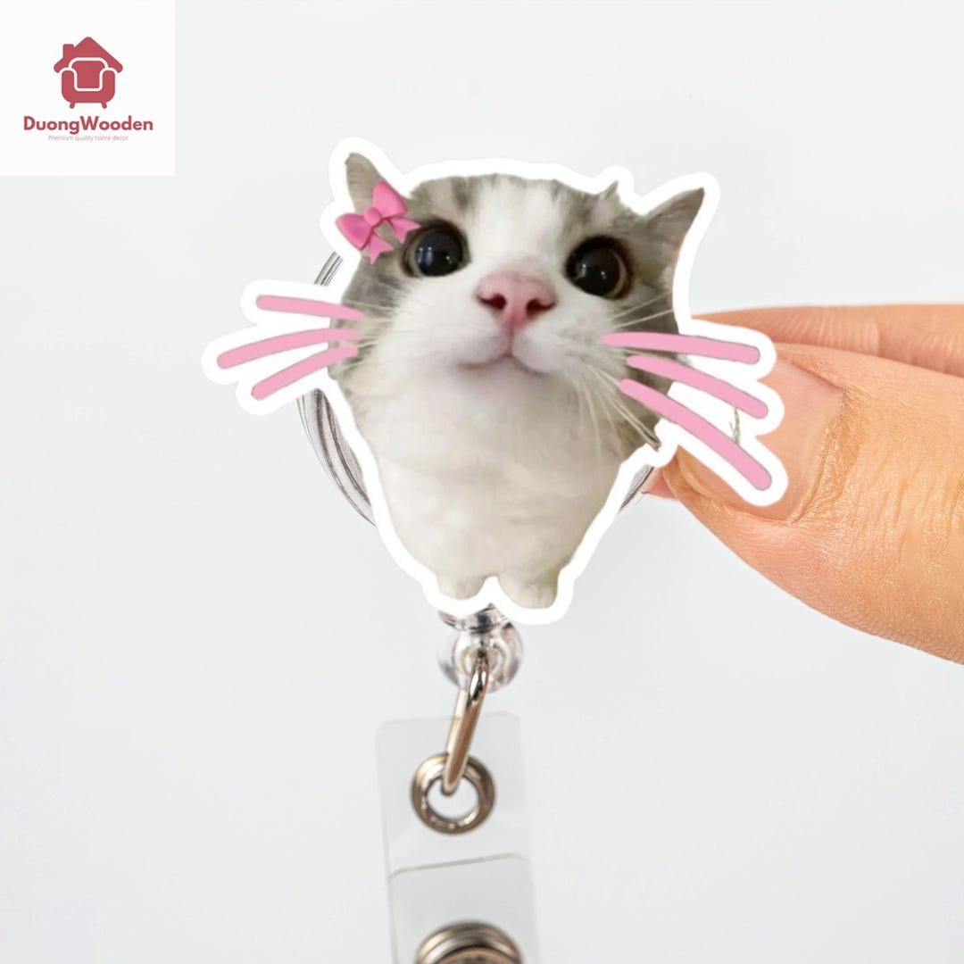 Cute Cat Meme Badge Reel/nurse Badge Reels / Latino Badge Reel/ Badge ...