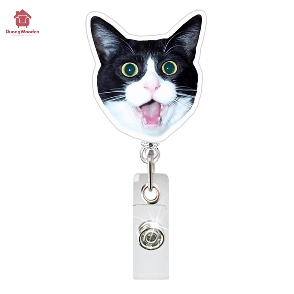 Cat Meme Retractable Badge Reel – Meme ID Clip – Nurse ID Holder ...