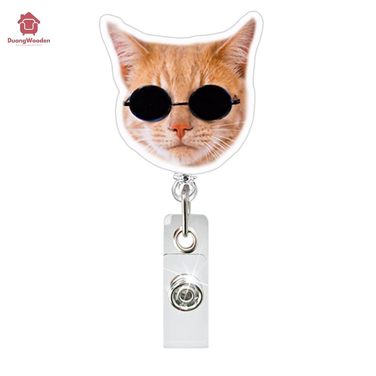 Cat Meme Retractable Badge Reel – Meme ID Clip – Nurse ID Holder ...