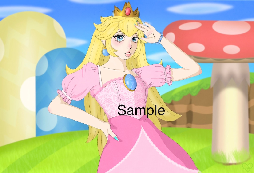 Princess Peach 13” X 19” Fan Art Print - Etsy