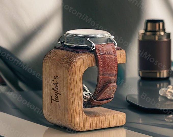 Personalised Wooden Watch Stand,watch Display,wrist Watch Storage ...