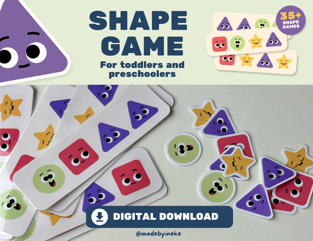 Montessori Inspired Shape Game for Toddlers and Preschoolers ...