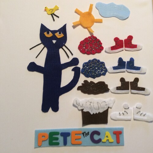 Pete the Cat and His Groovy Buttons Felt Story - Etsy