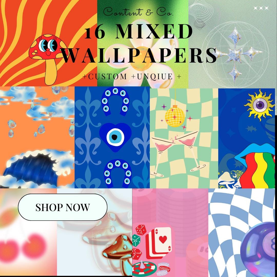 Set of 16 Custom Digital Wallpapers Unique & Personalized Design - Etsy