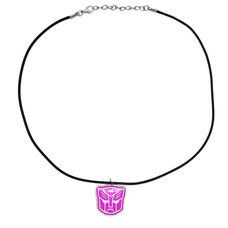 Transformers - Pink Autobot Symbol - Metal Charm Necklace - Etsy