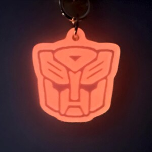 Transformers - Pink or Blue Autobot Symbol - Glow in the Dark Acrylic ...