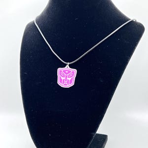 Transformers - Pink Autobot Symbol - Metal Charm Necklace - Etsy