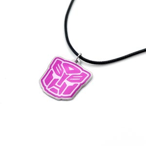 Transformers - Pink Autobot Symbol - Metal Charm Necklace - Etsy