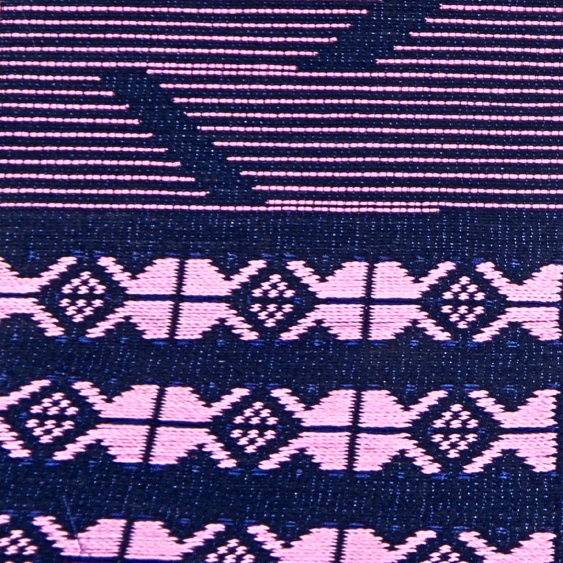 Handwoven Aso Oke Fabric: African Damask, Blue & Pink - 2 Yds - Etsy