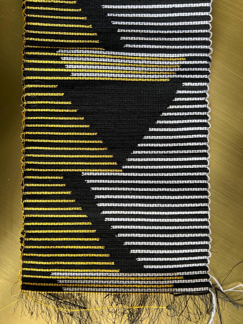 African Damask Handwoven Aso-oke Ofi Fabric: Handmade Authentic ...