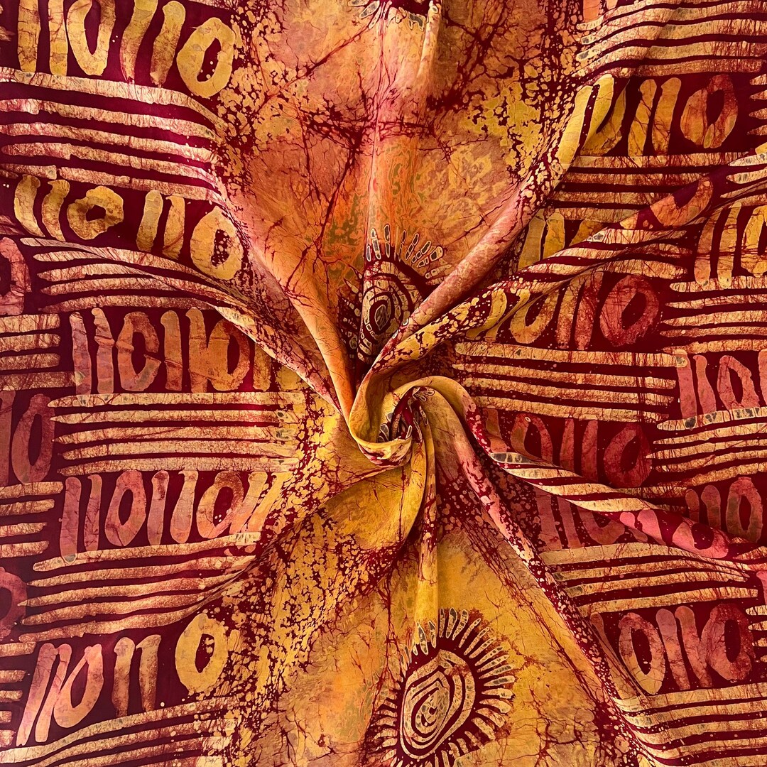 Handmade Batik Silk Fabric: African Wax Print, 5 Yards - Etsy