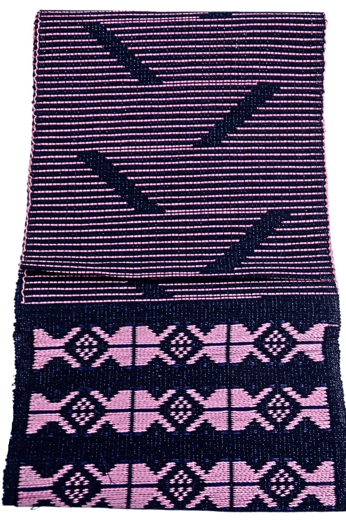 Handwoven Aso Oke Fabric: African Damask, Blue & Pink - 2 Yds - Etsy