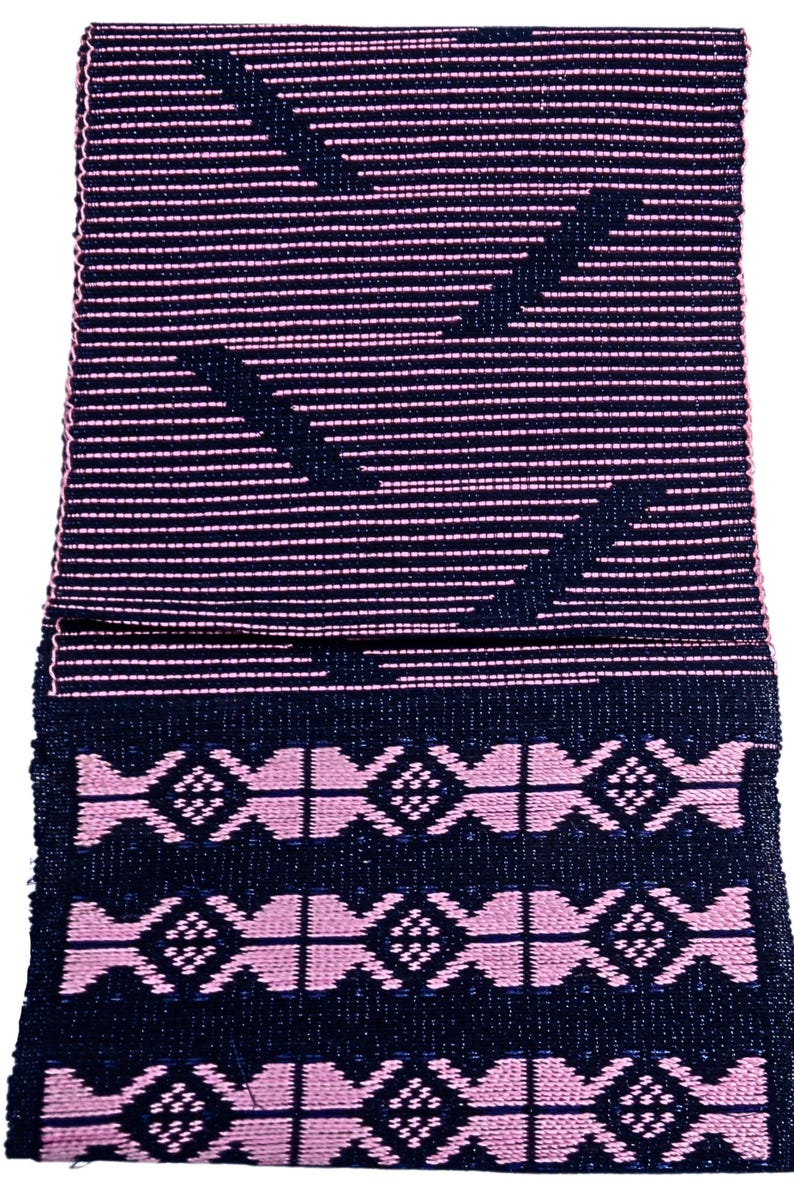 Handwoven Aso Oke Fabric: African Damask, Blue & Pink - 2 Yds - Etsy