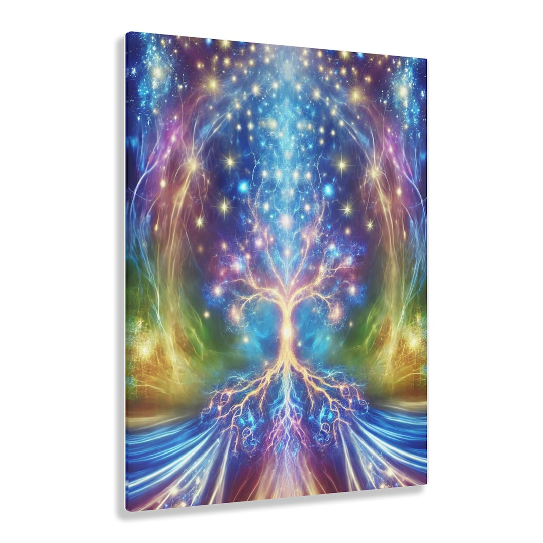 Vibrant Tree of Life Acrylic Print, Colorful Wall Art, Spiritual Home ...