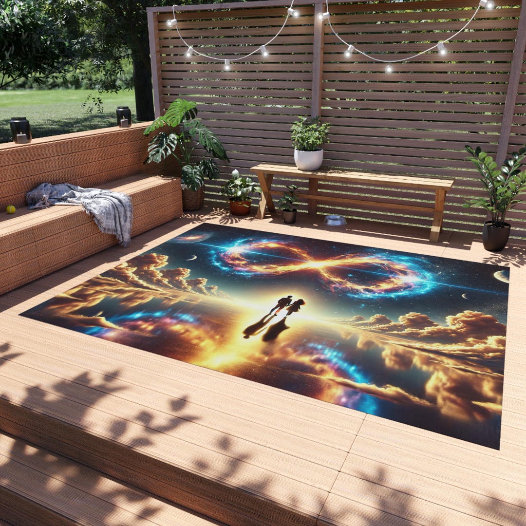 Cosmic Infinity Outdoor Rug Dreamy Space Decor for Patios, Decks, Beach ...