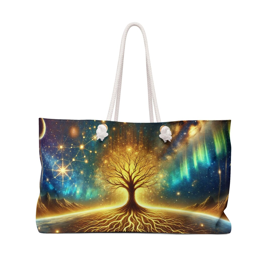 Mystical Tree of Life Weekender Bag, Vibrant Travel Tote for ...