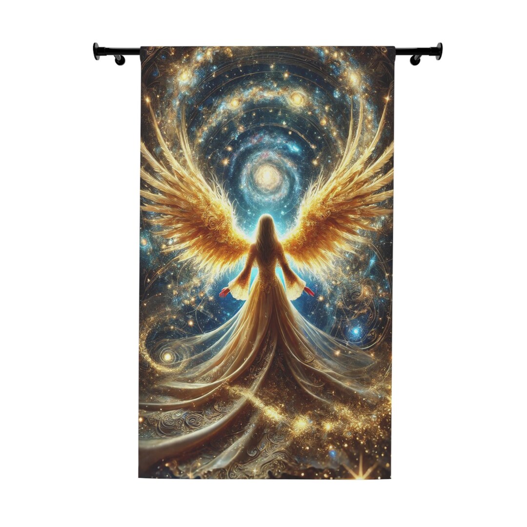 Celestial Angel Window Curtain, Boho Home Decor, Spiritual Vibes ...