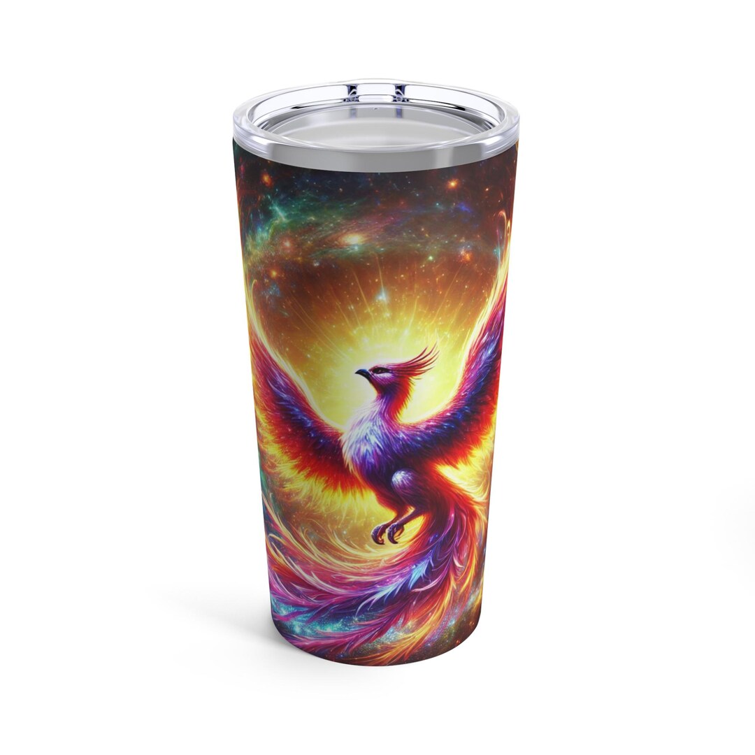 Galactic Phoenix Tumbler 20oz Cosmic Art Travel Mug Fantasy Gifts for ...