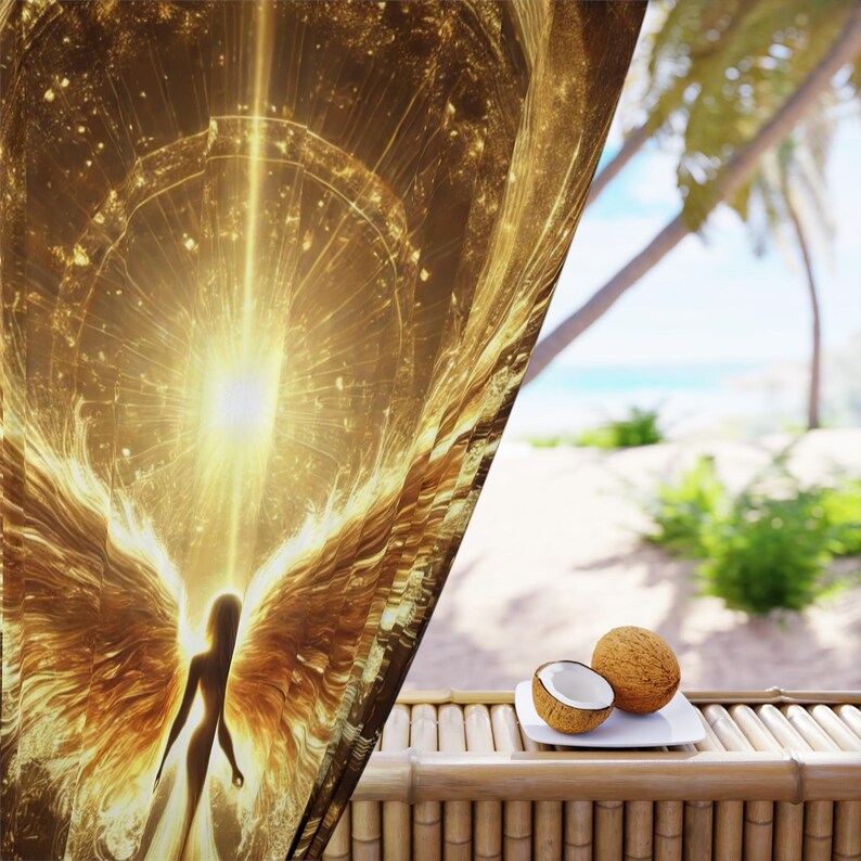 Celestial Angel Window Curtain, Bohemian Decor, Dreamy Atmosphere, Home ...