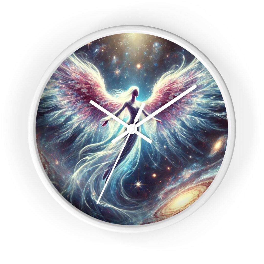 Celestial Angel Wall Clock, Ethereal Home Decor, Spiritual Gift, Unique ...
