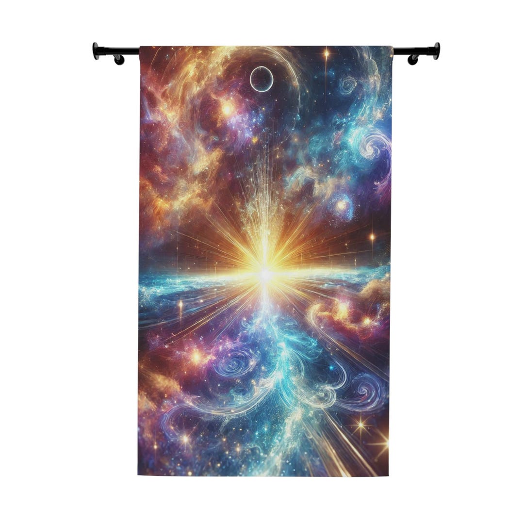 Cosmic Window Curtain Celestial Home Decor, Starry Design, Galaxy Vibes ...