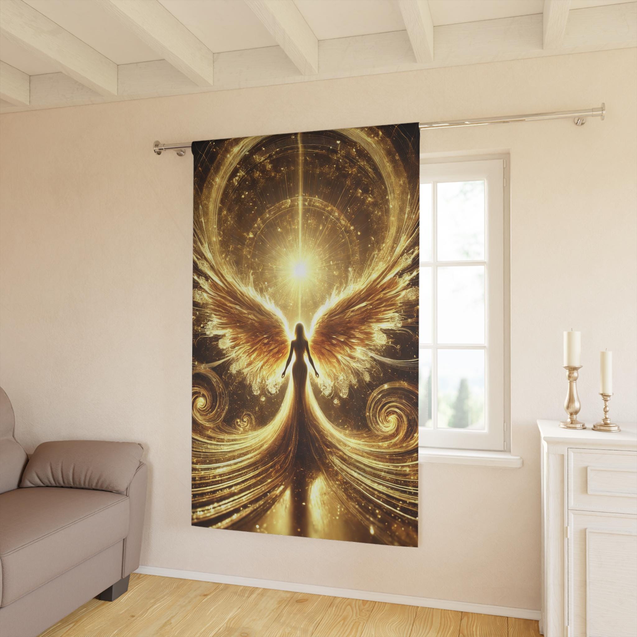 Celestial Angel Window Curtain, Bohemian Decor, Dreamy Atmosphere, Home ...