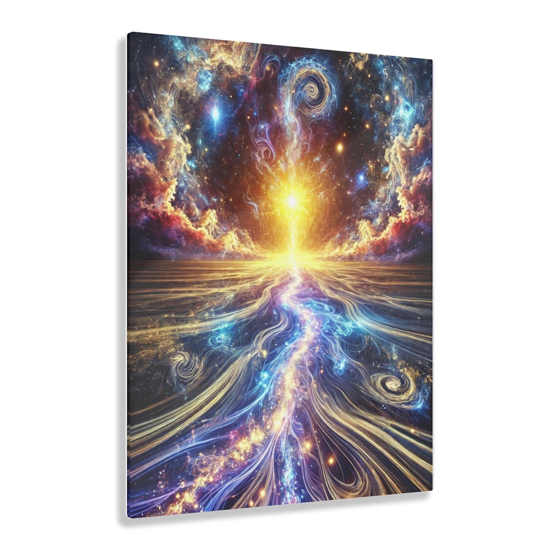 Cosmic Acrylic Print Stunning Wall Art, Colorful Abstract Decoration ...