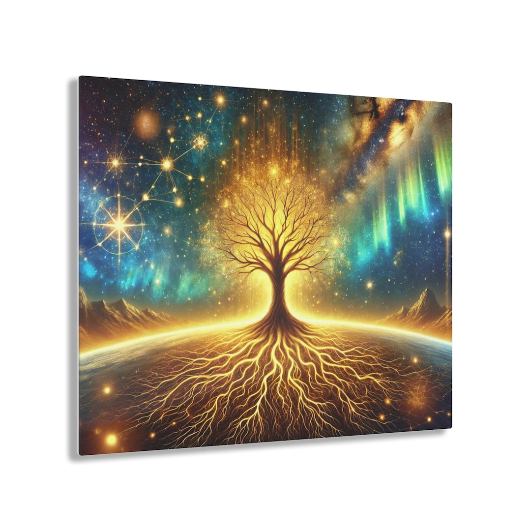 Cosmic Tree of Life Acrylic Print Celestial Art for Home Décor ...