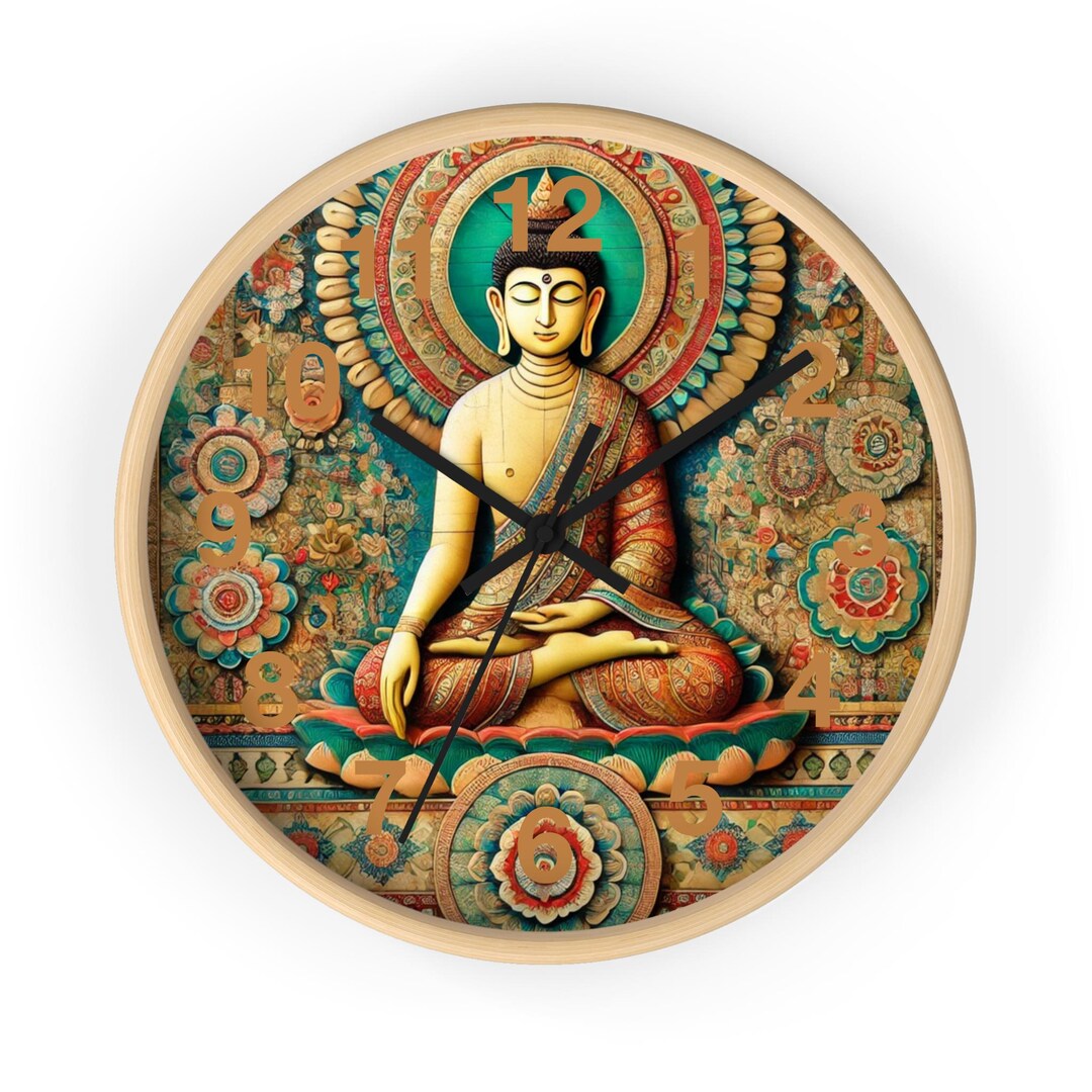 Zen Buddha Wall Clock Meditative Home Decor, Spiritual Gift for ...