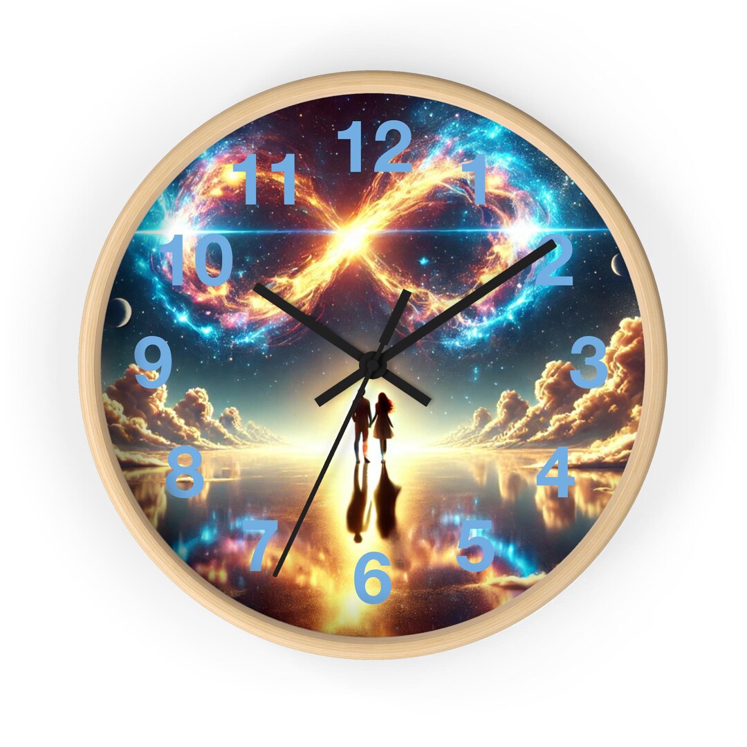 Ethereal Infinity Wall Clock Cosmic Art Decor, Infinity Love Clock ...