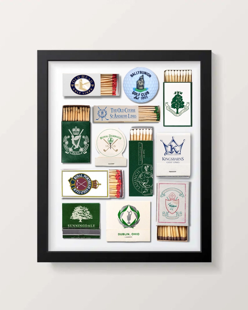 European Golf Links Matchbook Print - Etsy