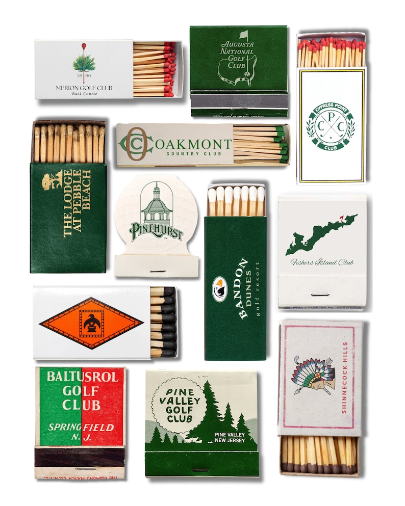 American Golf Courses Matchbook Print - Etsy